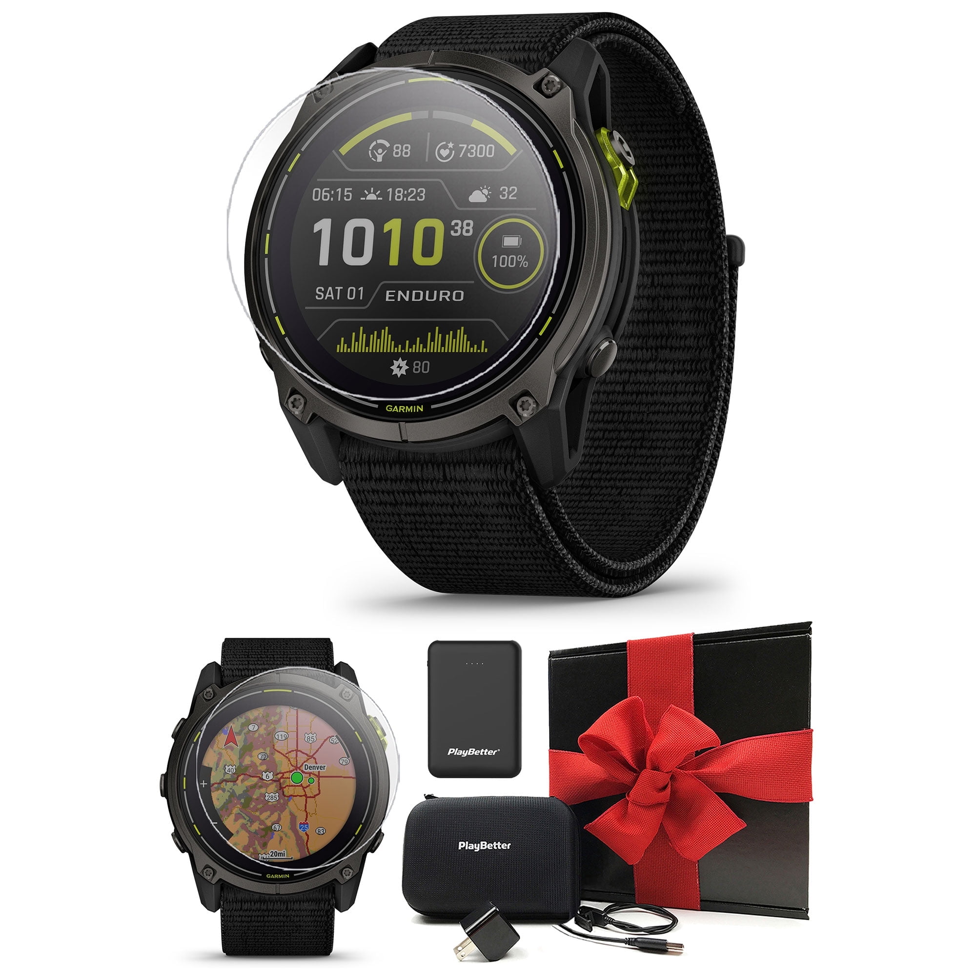 Garmin Enduro 3 Ultraperformance GPS Smartwatch Gift Box Bundle - Solar ...
