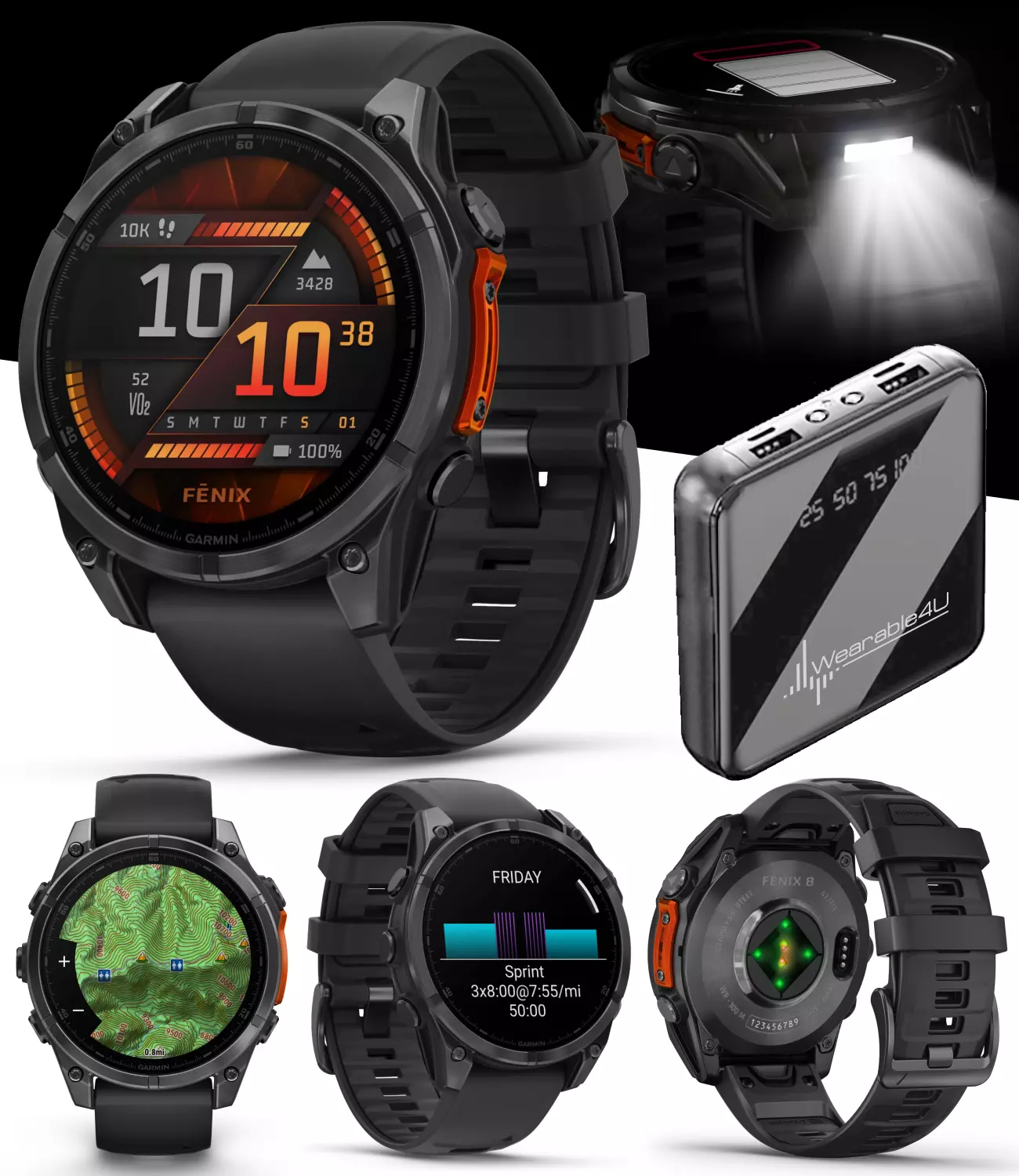 Garmin Fenix 8 47 mm, AMOLED Slate Gray with Black Silicone Band ...