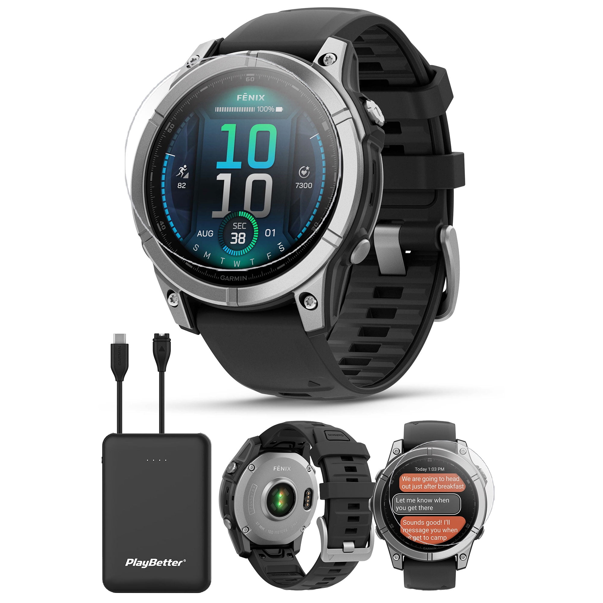 Garmin Fenix E (Stainless Steel/Black) Premium Multisport GPS ...