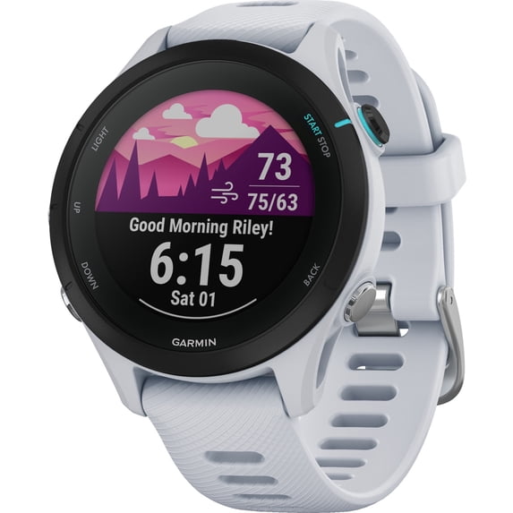 Garmin Forerunner 255S GPS Running Smartwatch with Music, Whitestone ...