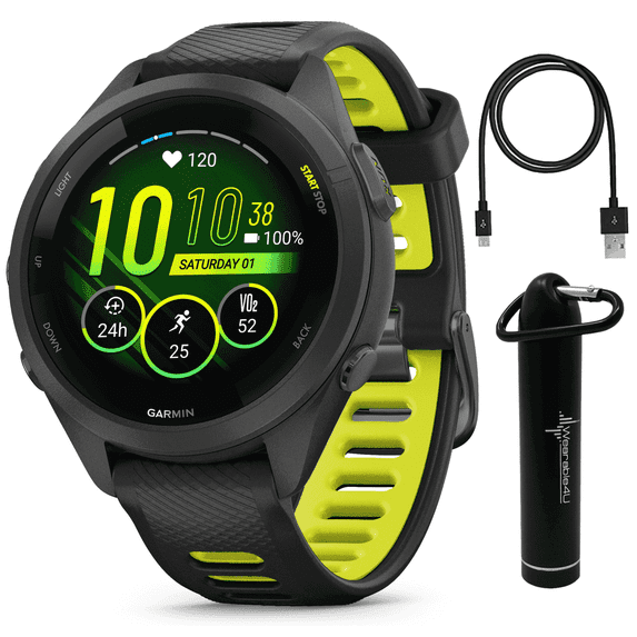 Garmin Forerunner 265S Music GPS Running Smartwatch, Black with AMOLED ...
