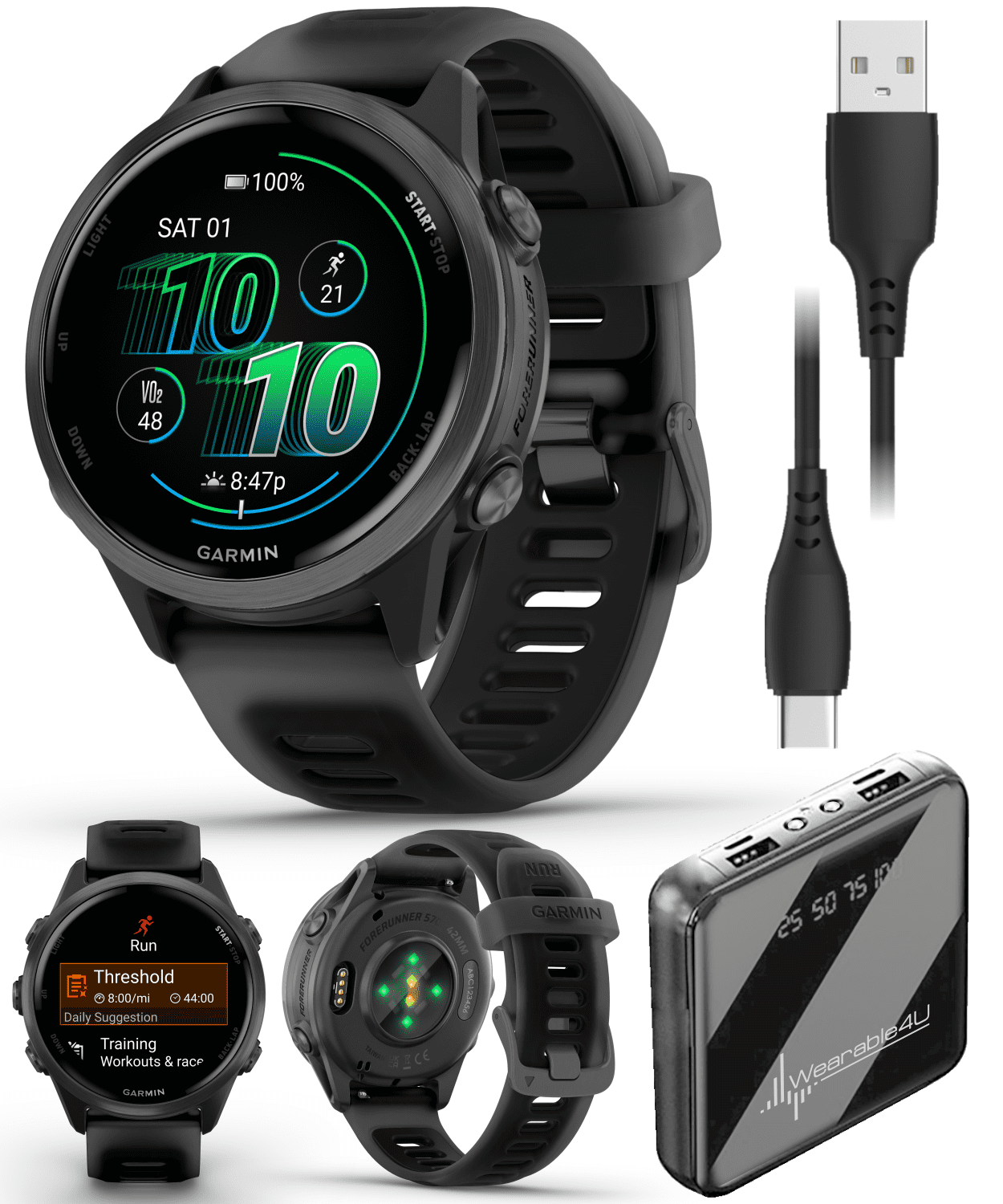 Garmin Forerunner 570 42mm Advanced GPS Running & Triathlon Smartwatch ...