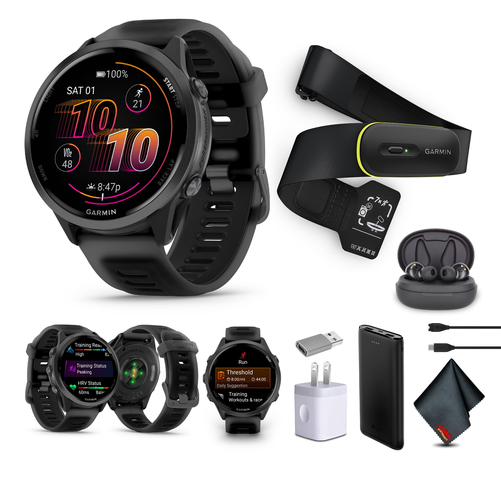 Garmin Forerunner 570 Running Smartwatch, 47MM WiFi, GPS Fitness Smart ...