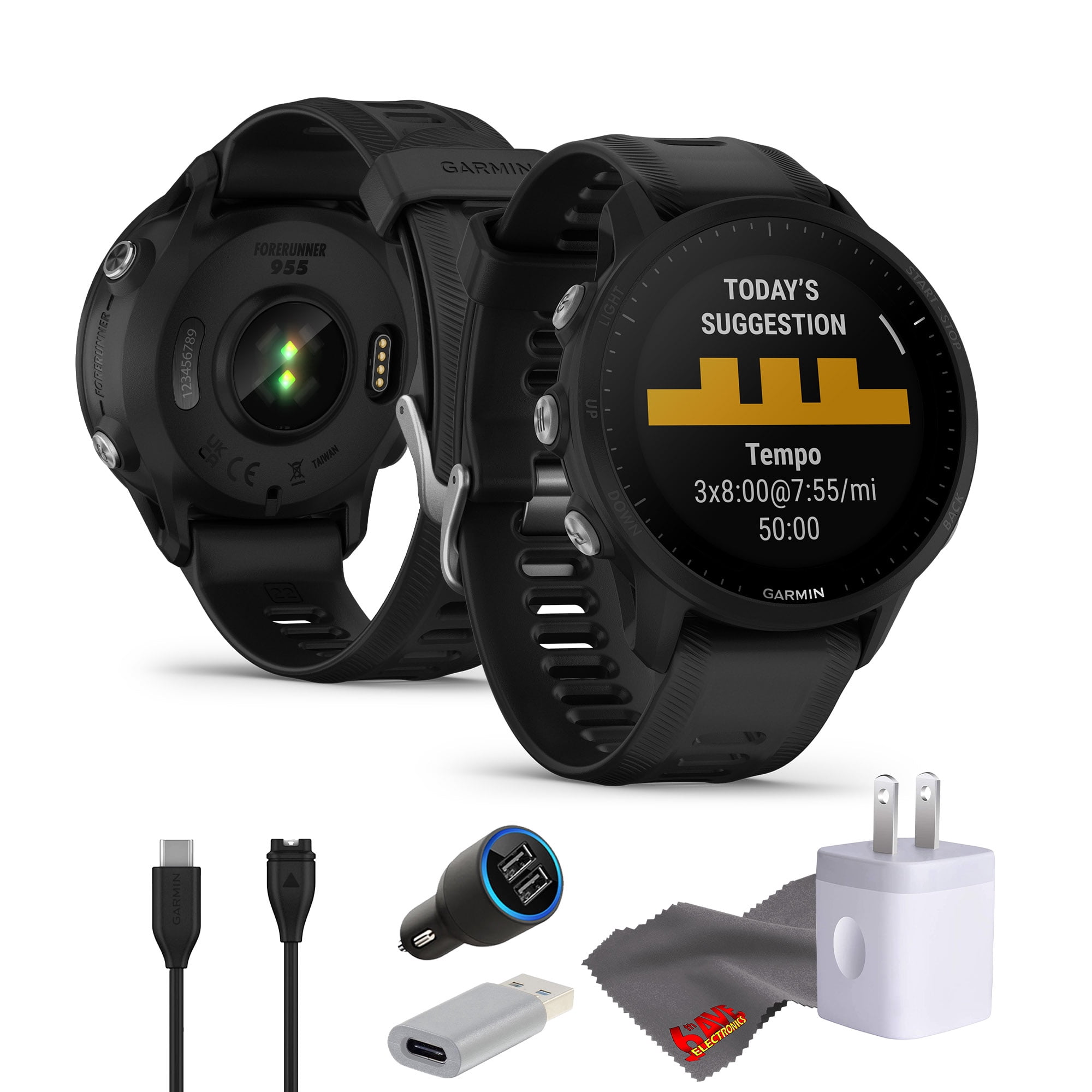 Garmin Forerunner 955 Smartwatch - Black, GPS Running, Fitness Smart ...