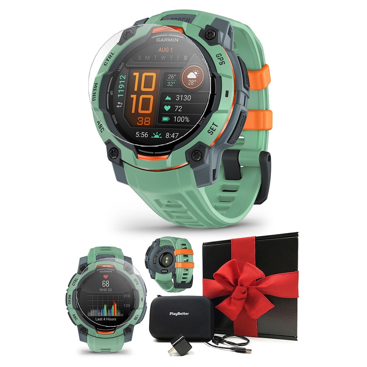 Garmin Instinct 3 45mm (Neo Tropic) AMOLED Rugged Outdoor GPS ...