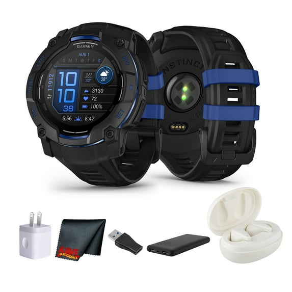 Garmin Instinct 3 Rugged GPS Smartwatch – 50mm AMOLED, Multi-Band GPS ...