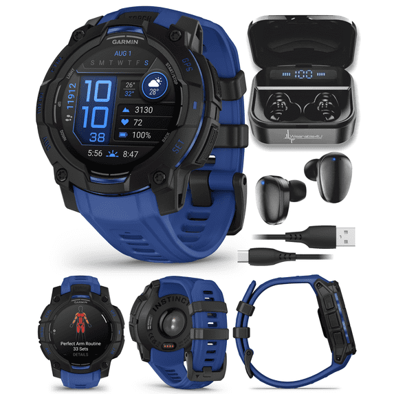 Garmin Instinct 3 Rugged Outdoor GPS Smartwatch – 45mm AMOLED ...
