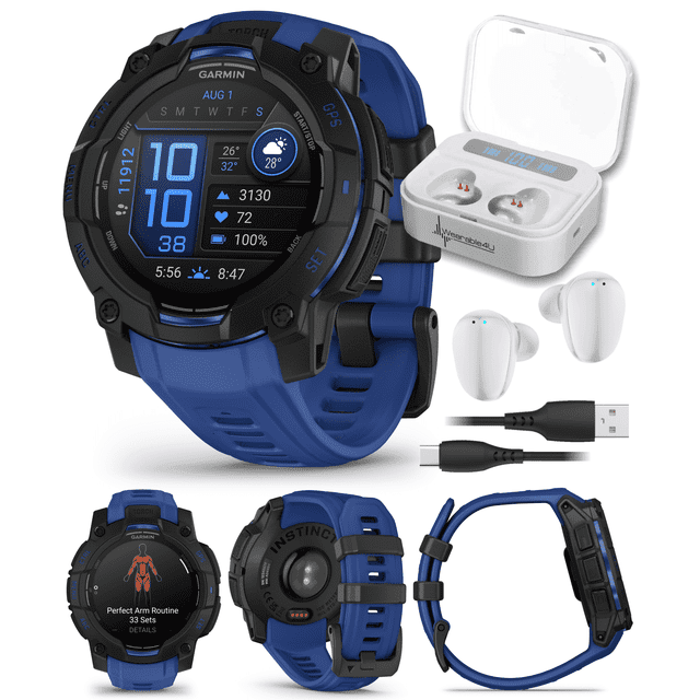 Garmin Instinct 3 Rugged Outdoor GPS Smartwatch – 45mm AMOLED ...
