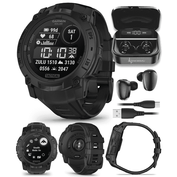 Garmin Instinct 3 Tactical Edition, Solar Charging Display, 50mm ...