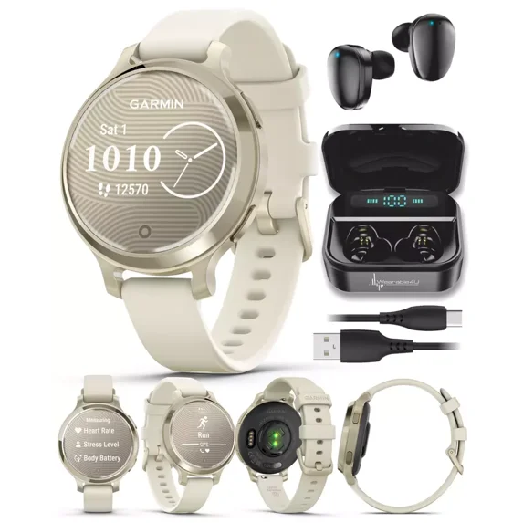 Garmin Lily 2 Active 38 mm Women Small and Stylish GPS Smartwatch Lunar ...