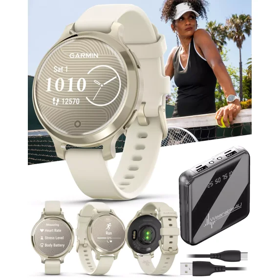 Garmin Lily 2 Active 38 mm Women Small and Stylish GPS Smartwatch Lunar ...