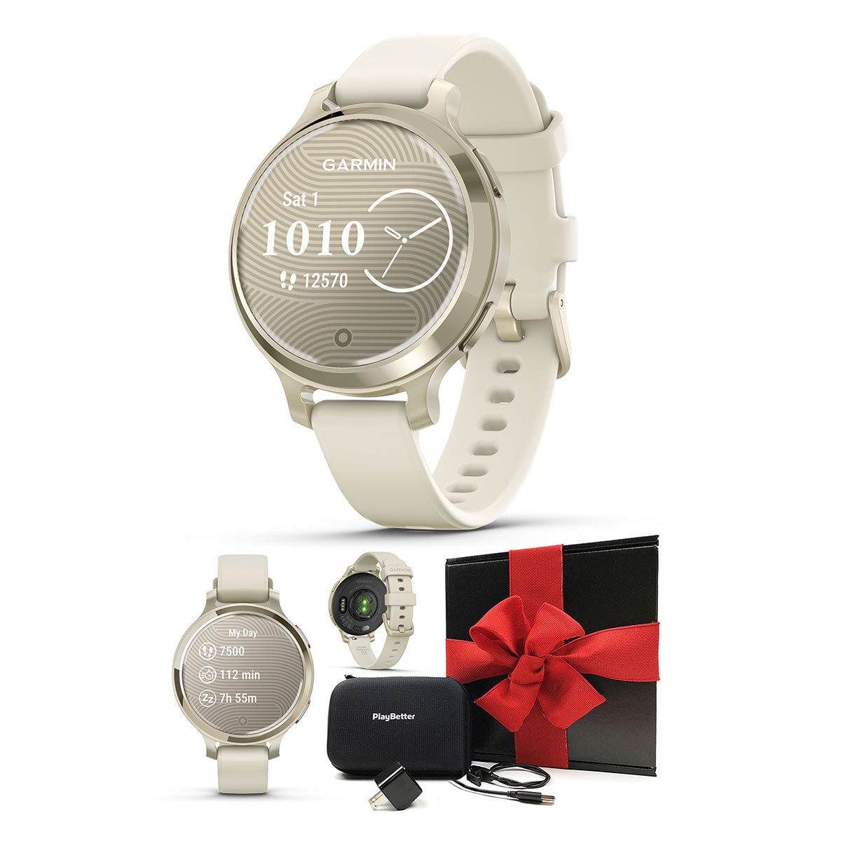 Garmin Lily 2 Active (Lunar Gold/Bone) Women's Fitness Smartwatch Gift ...