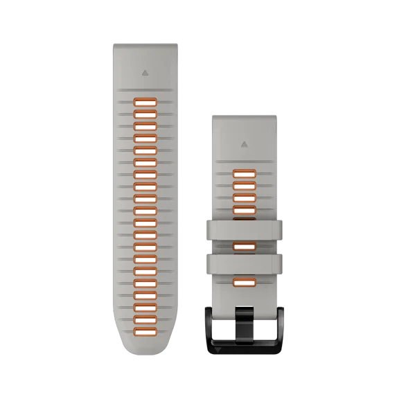 Garmin QuickFit® 22 Watch Bands, Fog Gray/Ember Orange Silicone ...