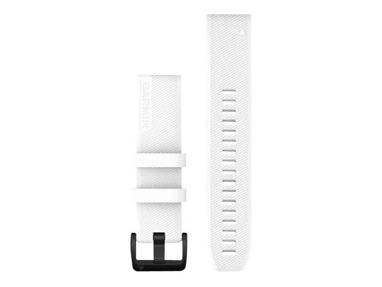 Garmin QuickFit - Strap for smart watch - white, black hardware - for ...