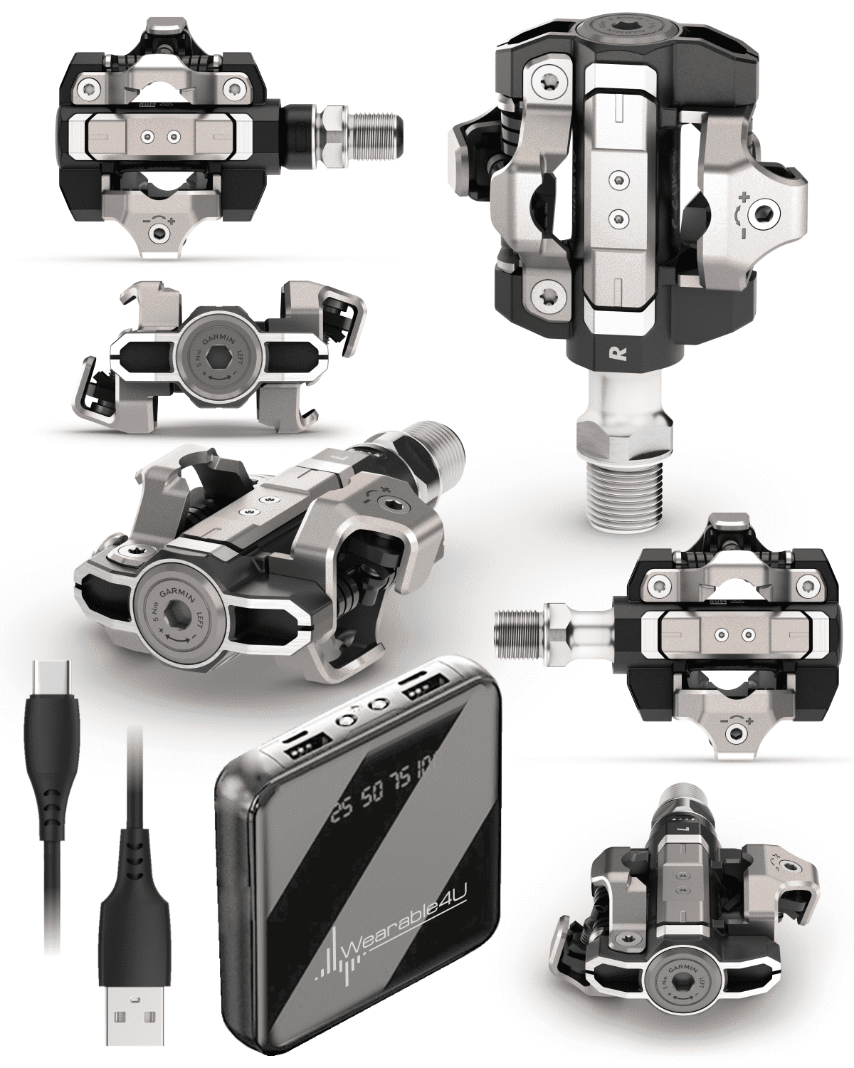 Garmin Rally XC110 Single-Sensing MTB Power Meter Pedals – SPD ...