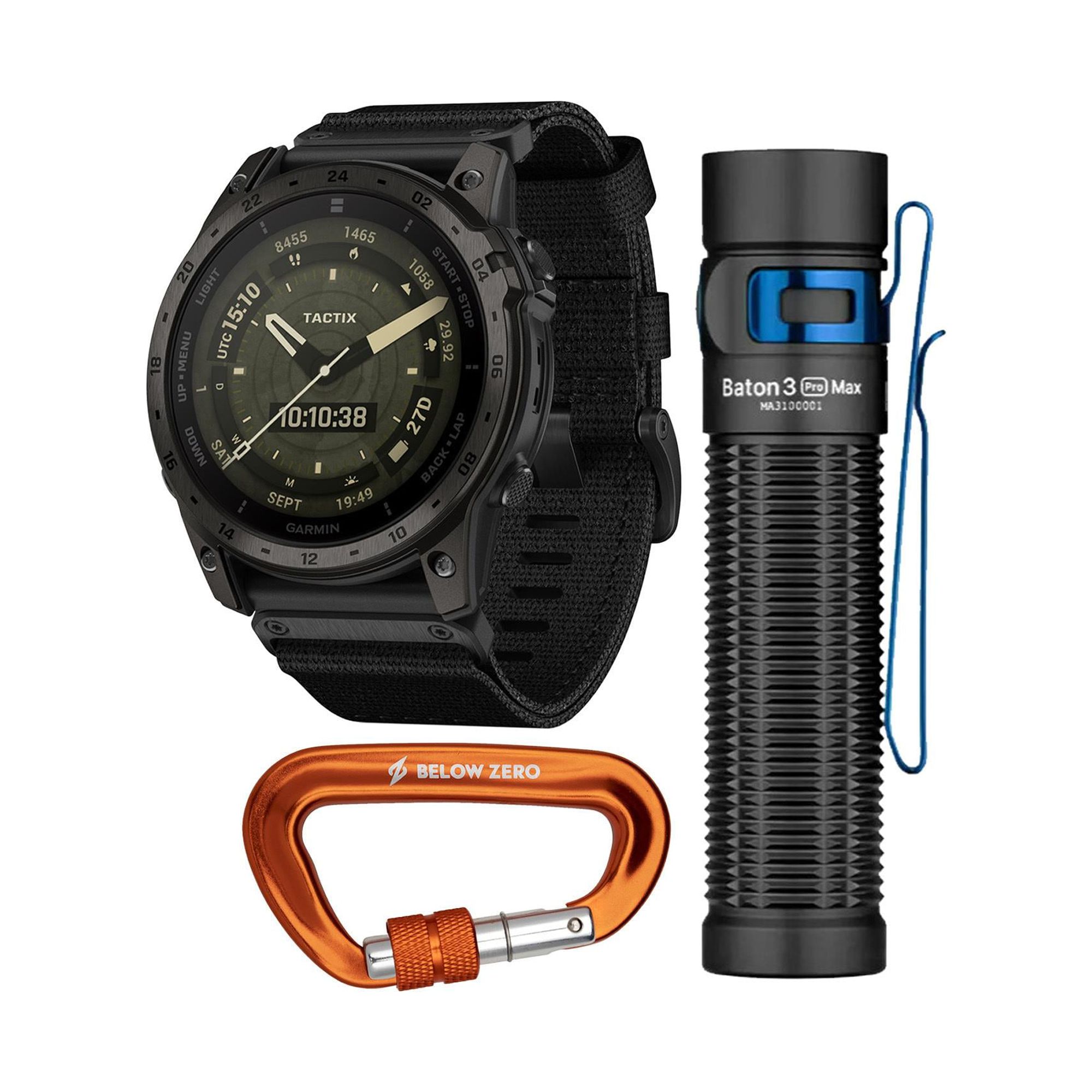 Garmin Tactix 7 AMOLED Edition Smartwatch (Black) with Baton 3 Pro Max ...