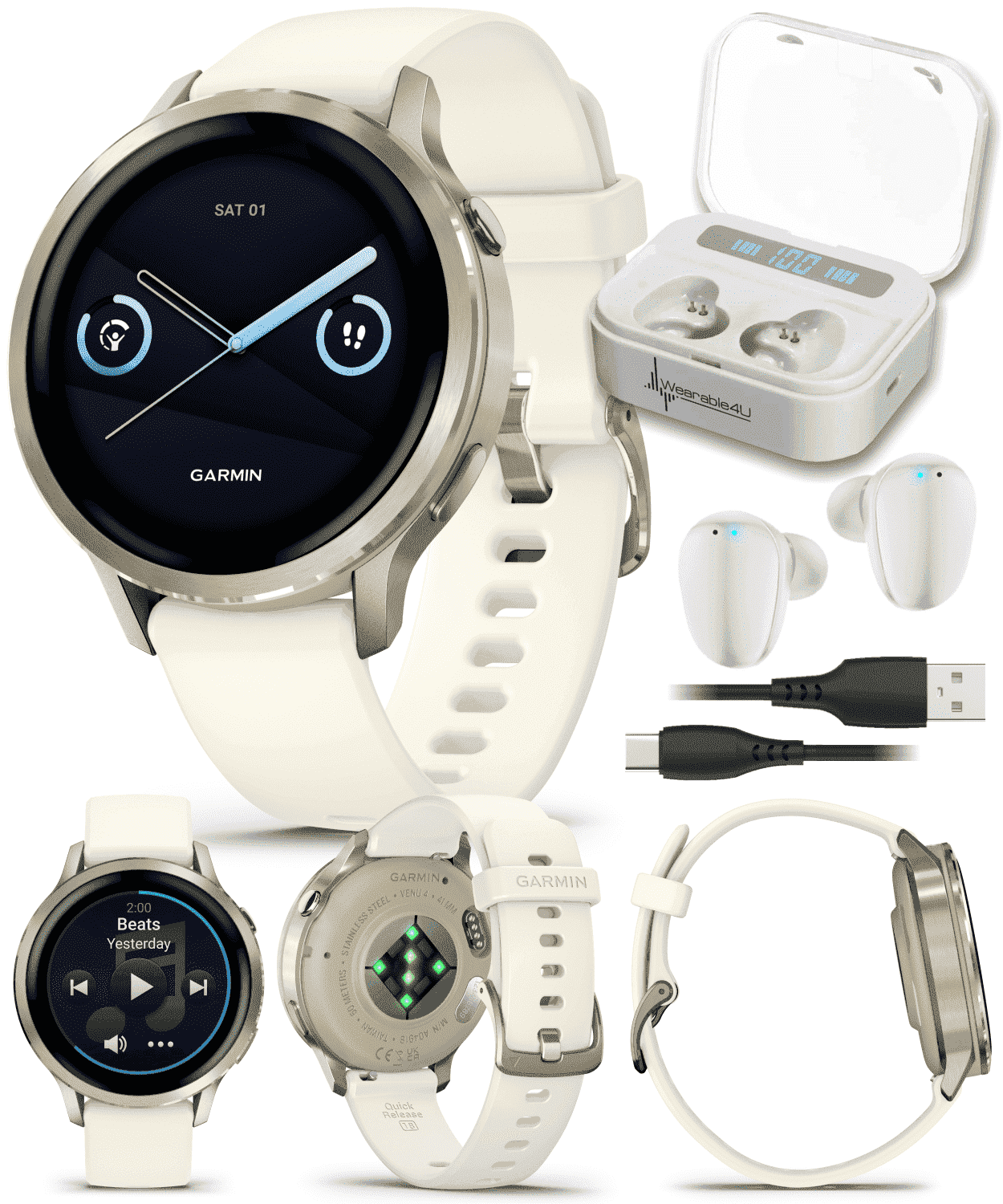 Garmin Venu 4 - 41mm AMOLED Advanced Health & Fitness GPS Smartwatch ...