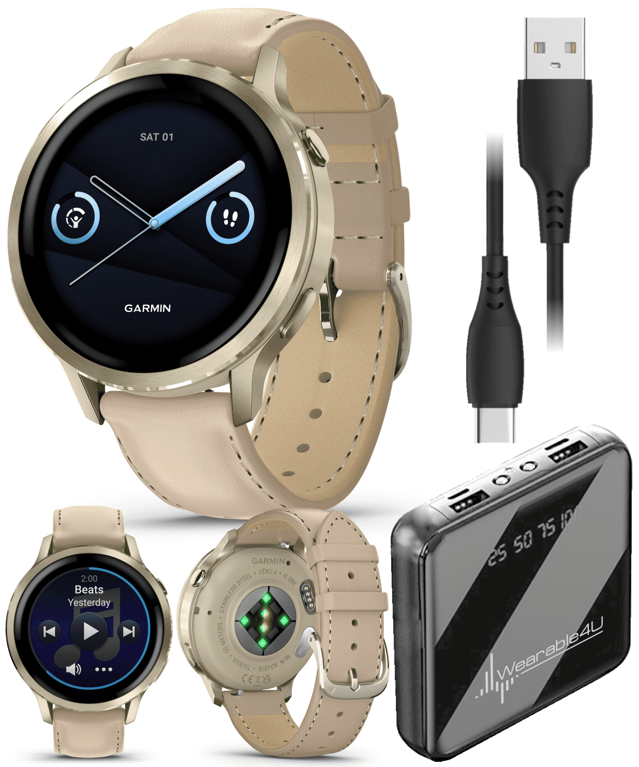 Garmin Venu 4 - 41mm AMOLED Advanced Health & Fitness GPS Smartwatch ...