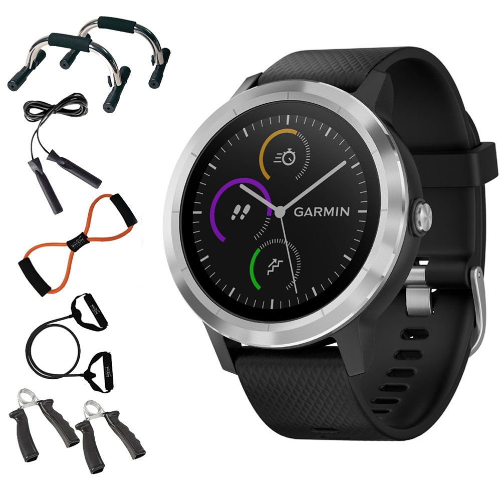 Garmin Vivoactive 3 GPS Fitness Smartwatch (Black) with 7-Piece Fitness ...