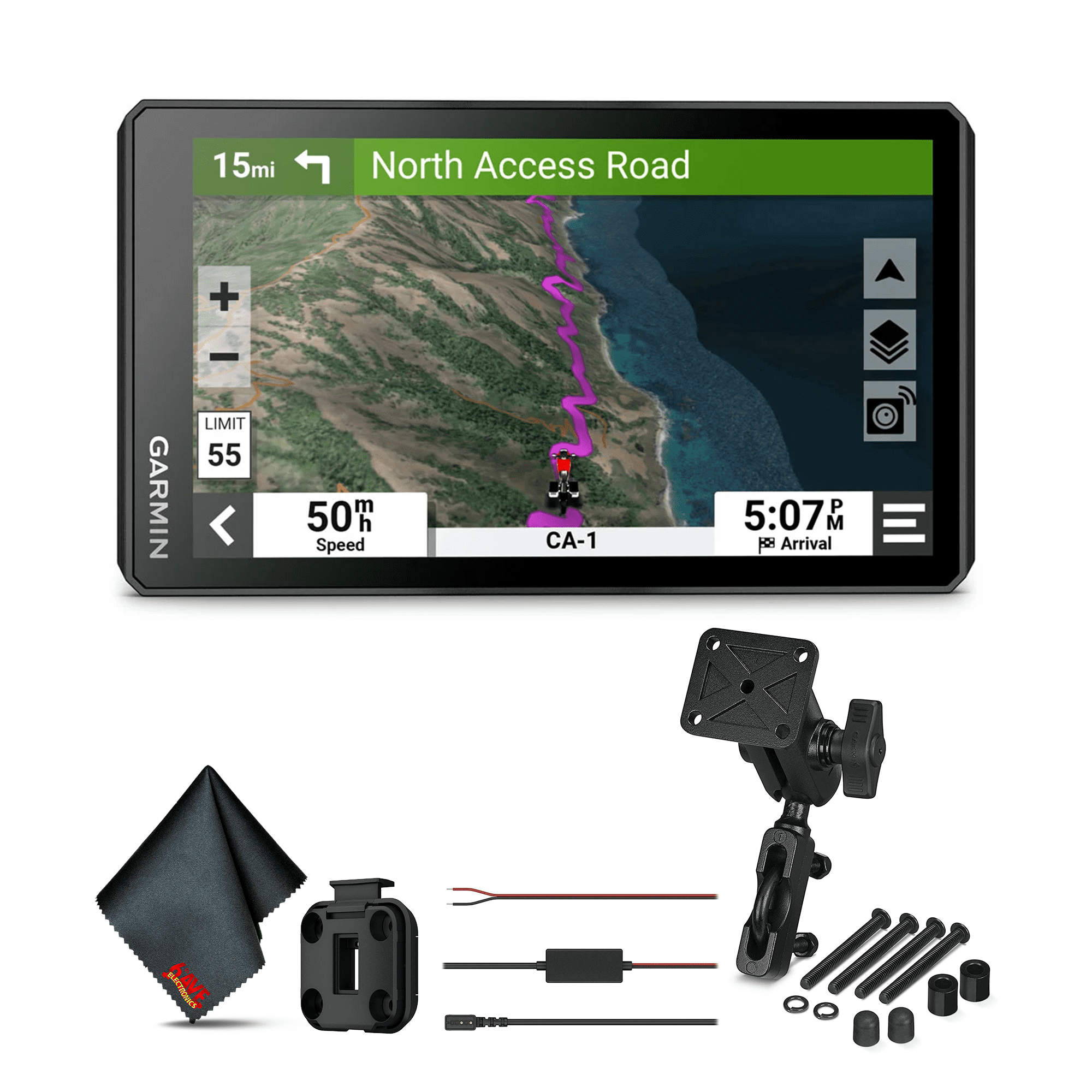 Garmin Zumo XT2 MT-S GPS Motorcycle Navigator with 6Ave Cleaning Cloth - Walmart.com