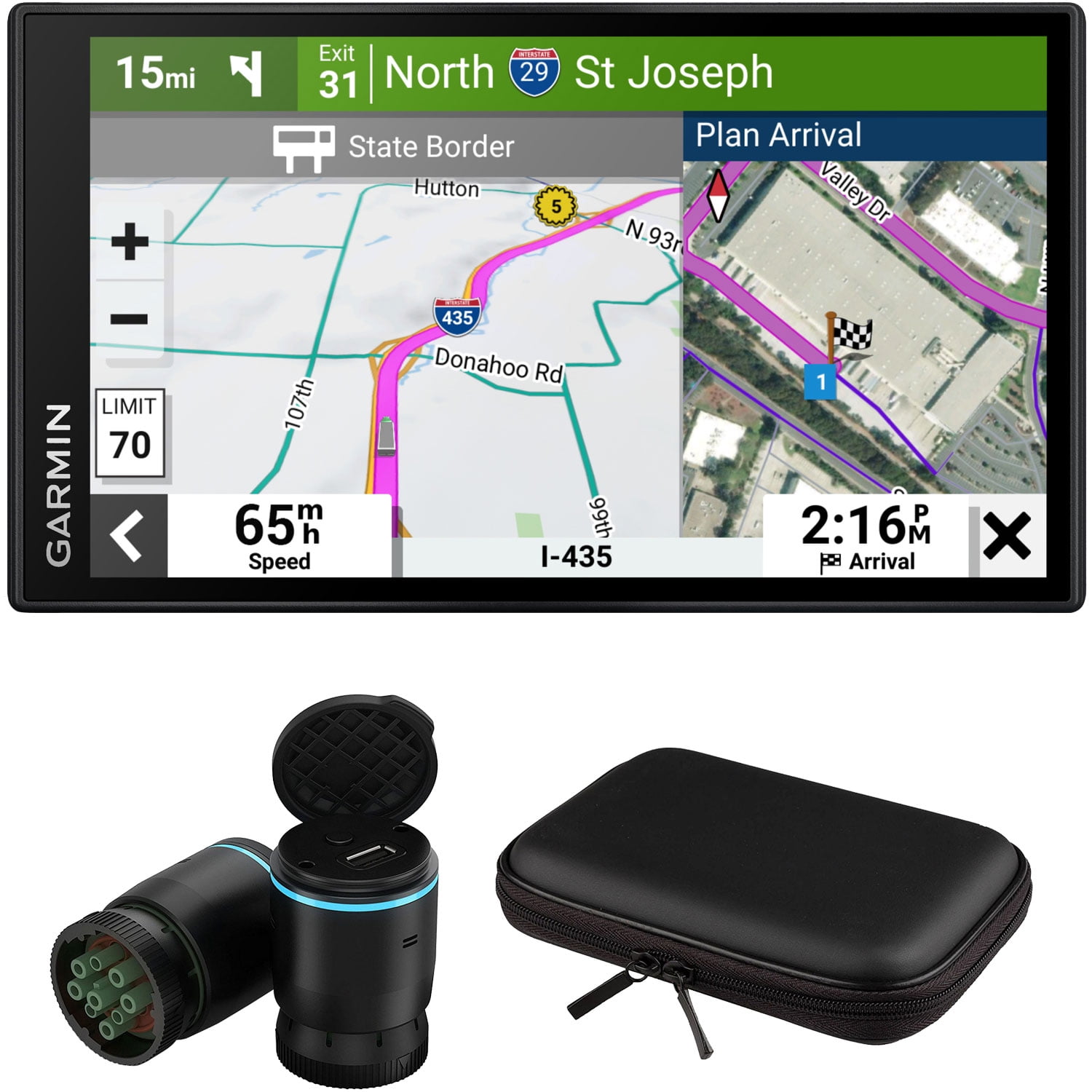 Garmin dezl OTR610 6" GPS Truck Navigator Bundle with eLog Compliant ...