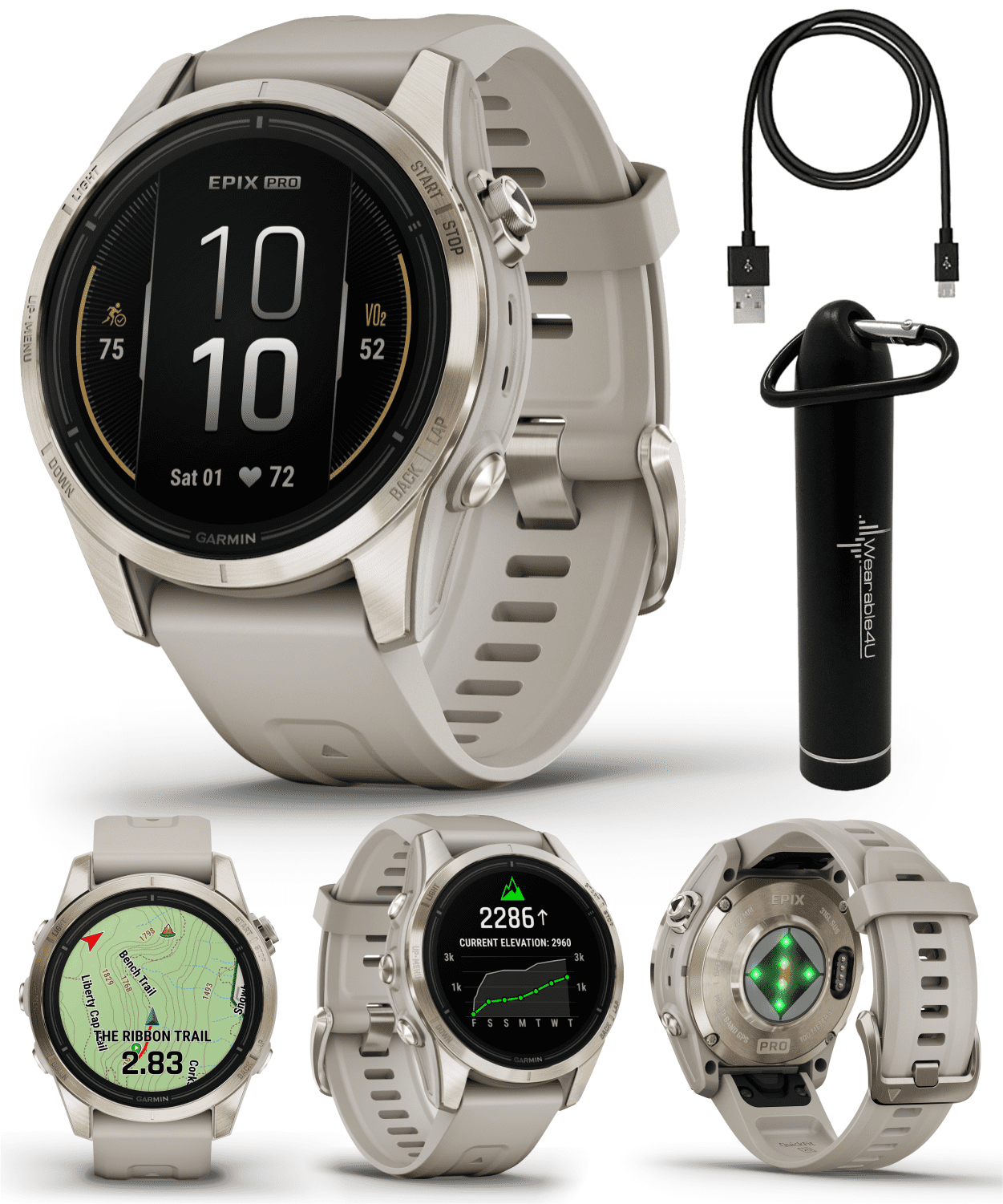 Garmin epix Pro (Gen 2) Sapphire Edition, 42mm, High Performance ...
