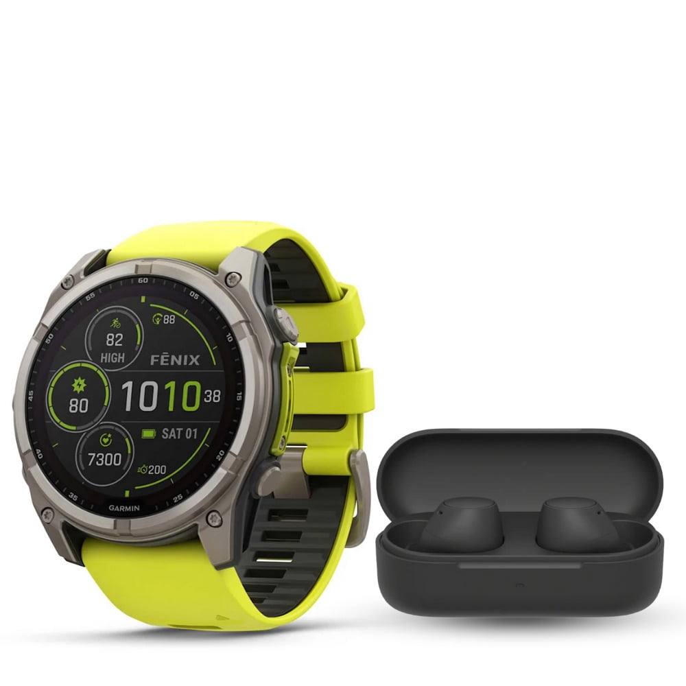 Garmin fenix 8 Sapphire Solar 51mm GPS Smartwatch (Amp Yellow and ...