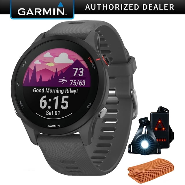 Garmin forerunner 255 Waterproof, Gps, Touch Screen Black Case with ...