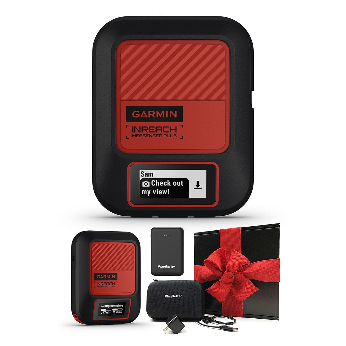 Garmin inReach Messenger Plus SOS Satellite Communicator Bundle - Photo, Text & Voice Messaging ...