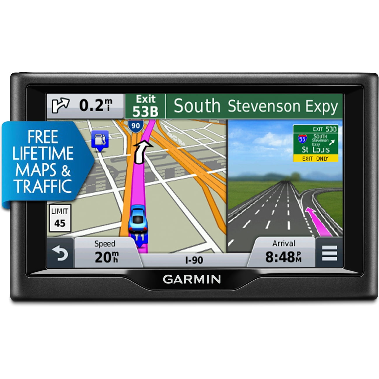 Garmin nuvi 57LMT Advanced GPS Car Navigator w/ 5" Dual Orientation ...