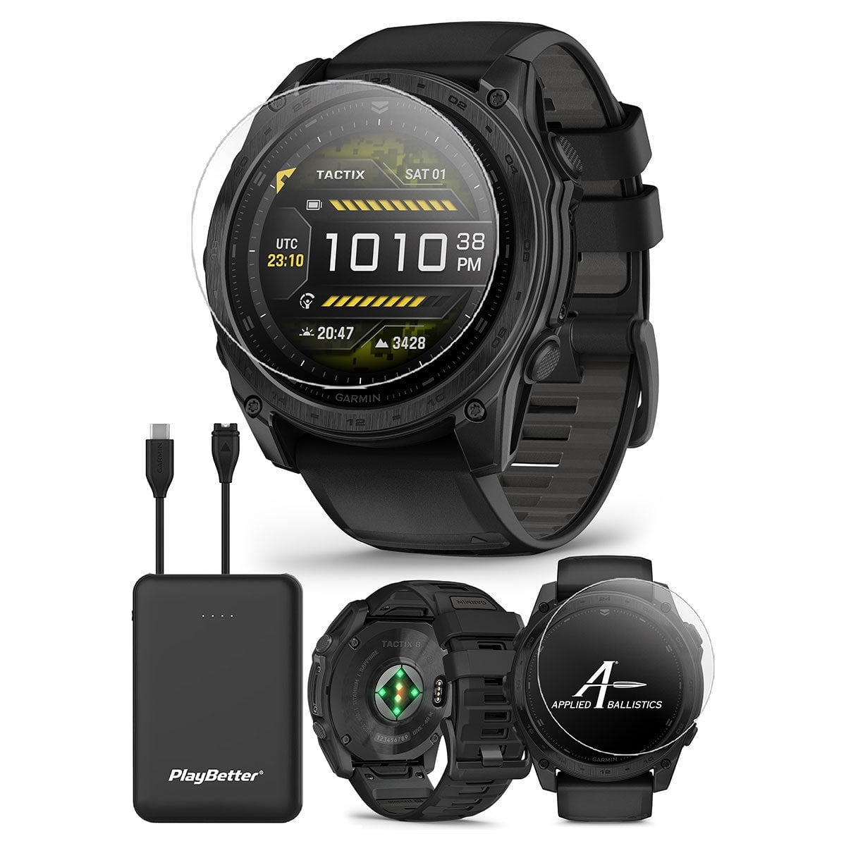 Garmin tactix 8 AMOLED (51mm) Premium Tactical GPS Smartwatch Bundle ...
