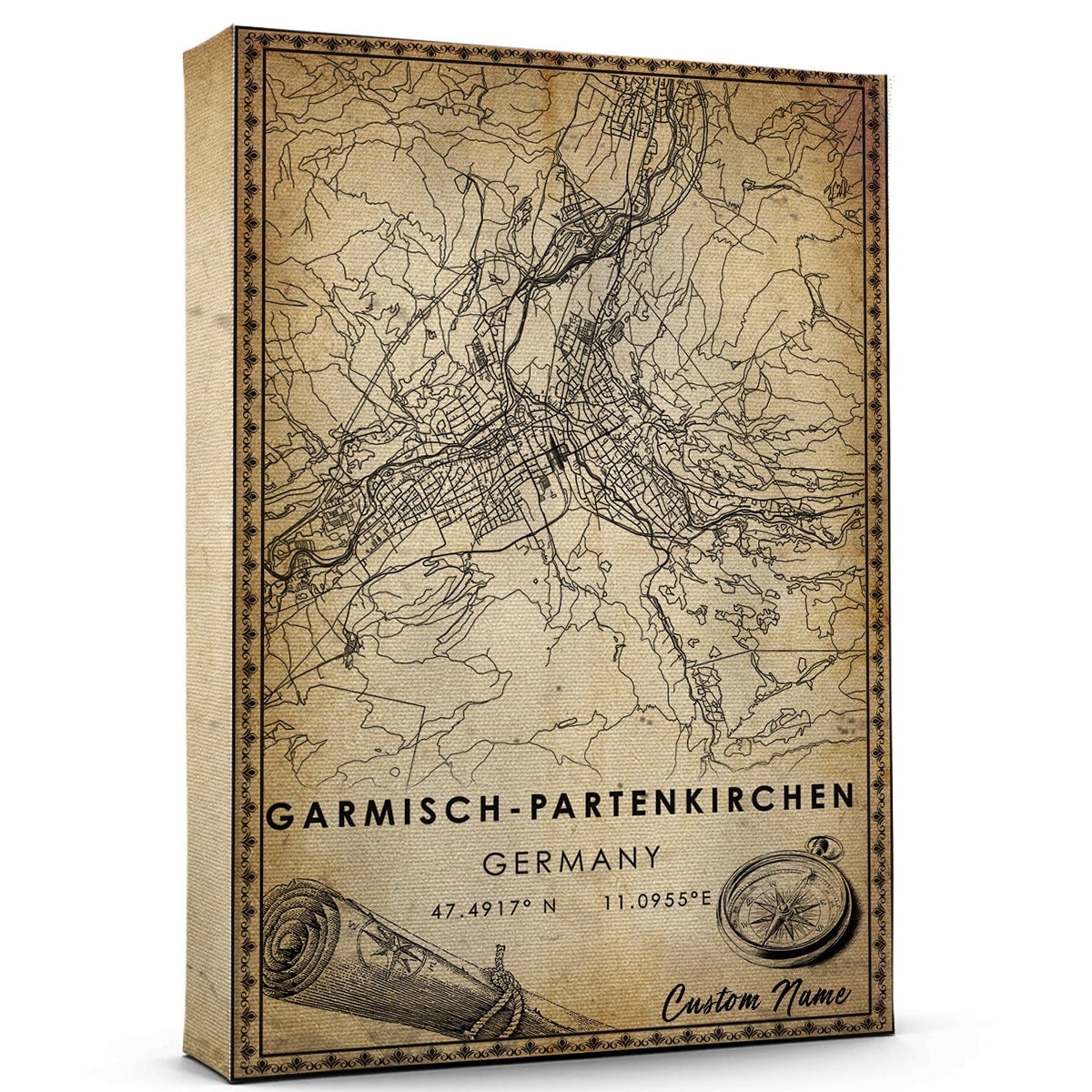 Garmisch Partenkirchen Map Poster, Germany Map City Art Poster, Canvas ...