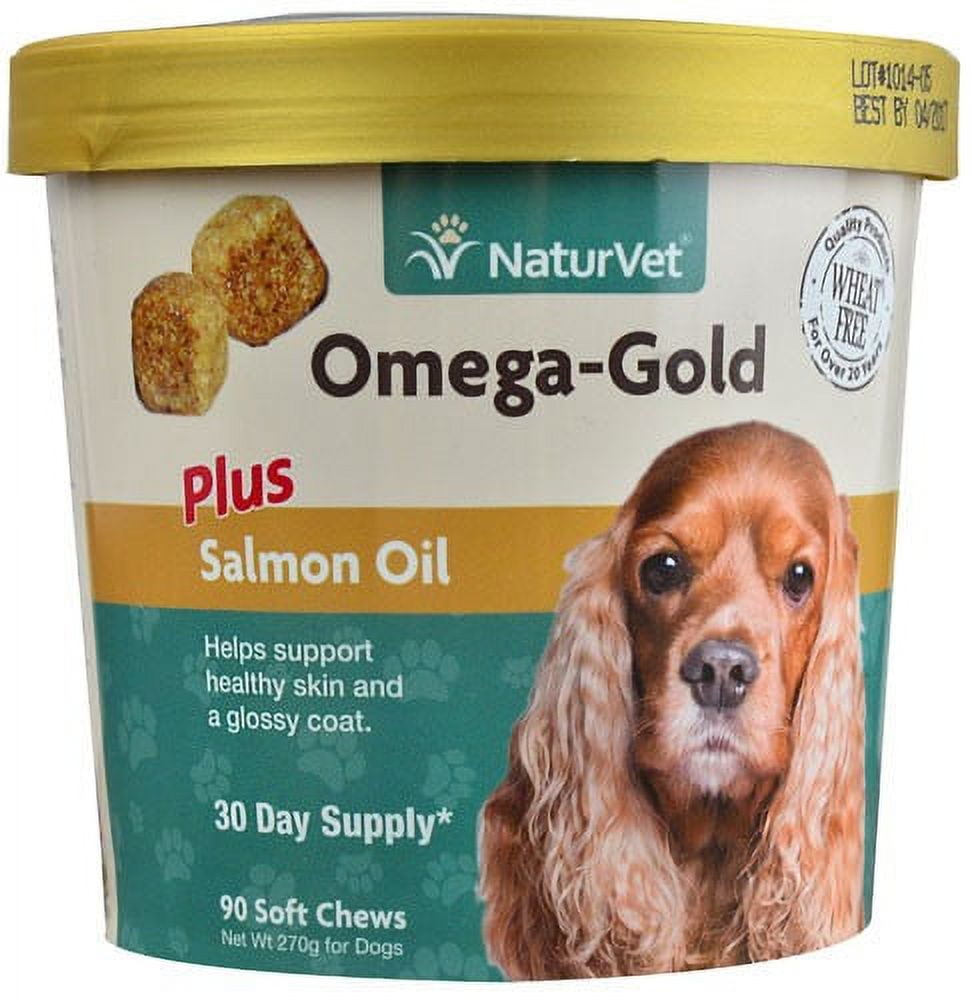 NaturVet Omega-Gold + Salmon Oil Soft Chews for Dogs & Cats 90ct ...