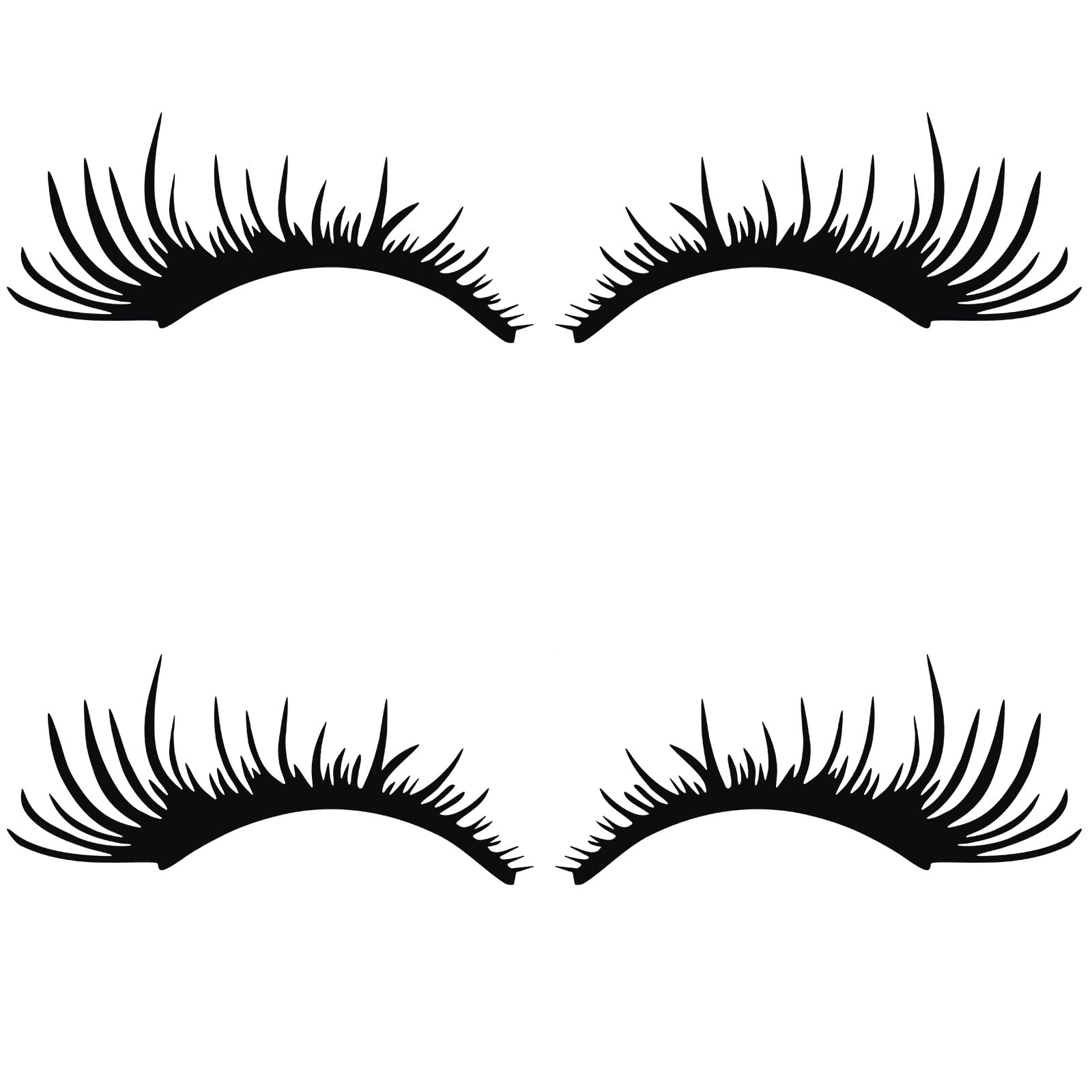 Garneck 2 Pairs Car Headlight Eyelashes Stickers Fashion Unique Fake ...
