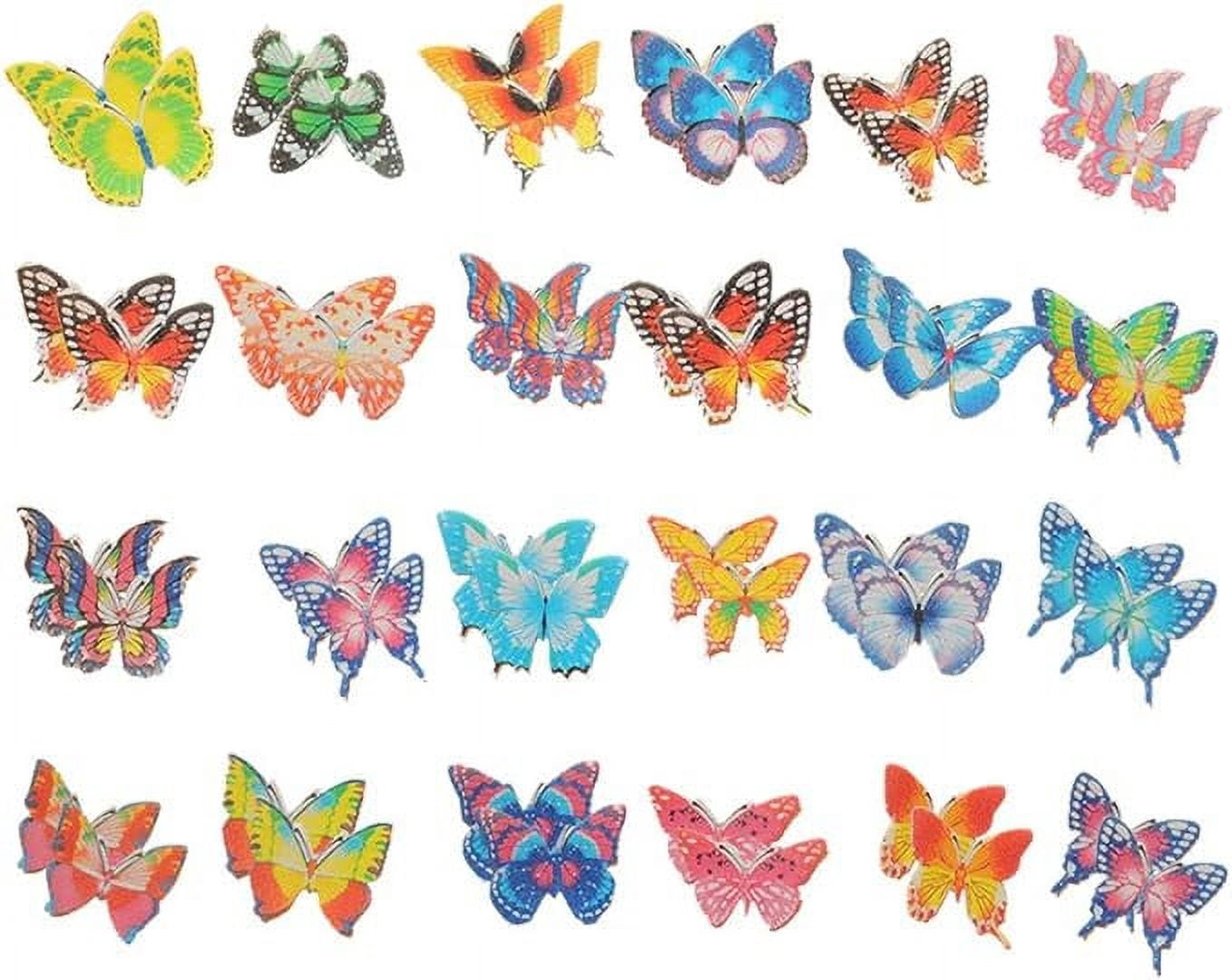 Garneck 40pcs Edible Cupcake Toppers,Butterfly Rice Paper Cake ...