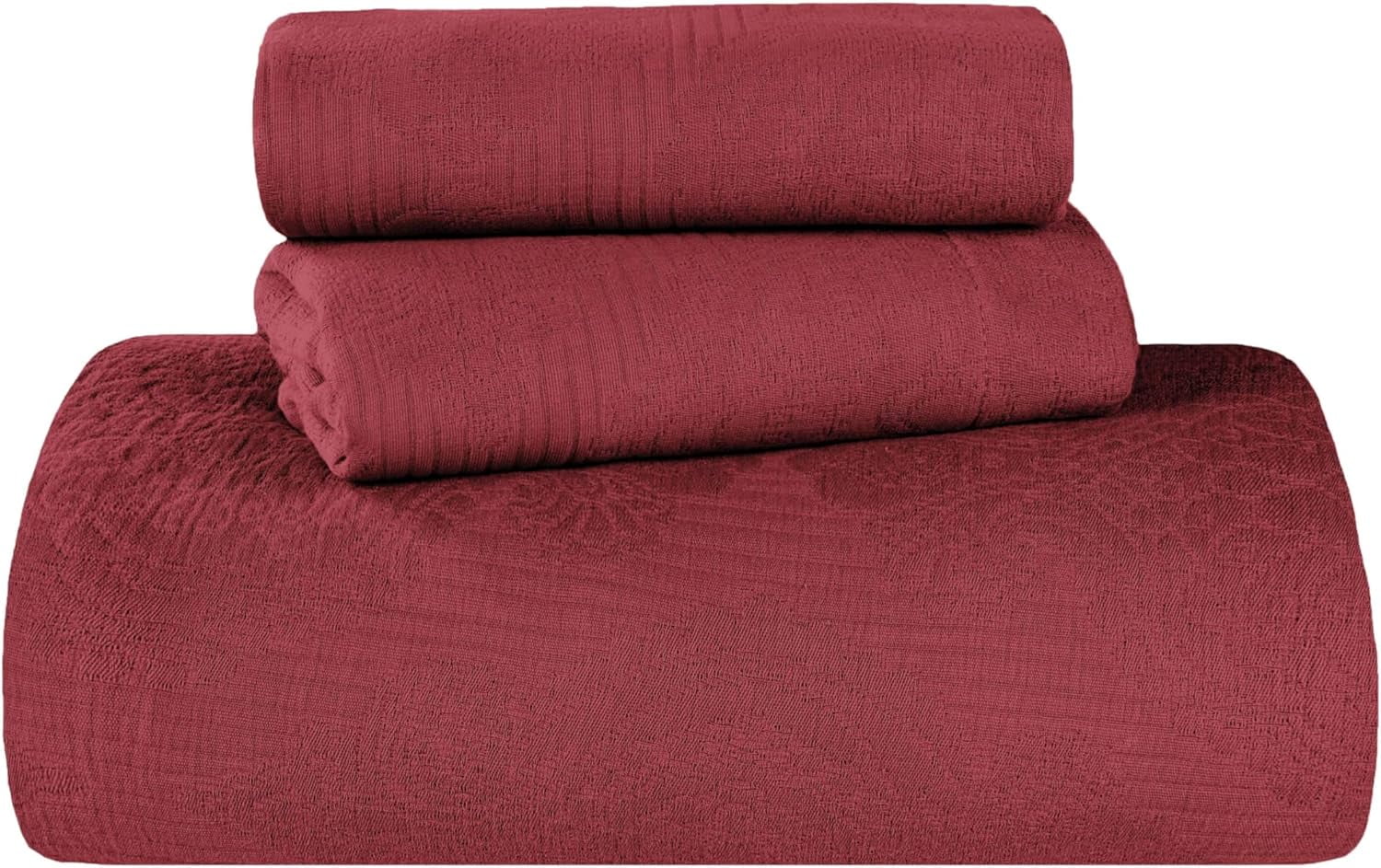 Garnet Cotton 3-Piece Bedspread Set, Home Bed Decor, Warm Bedding, 1 ...