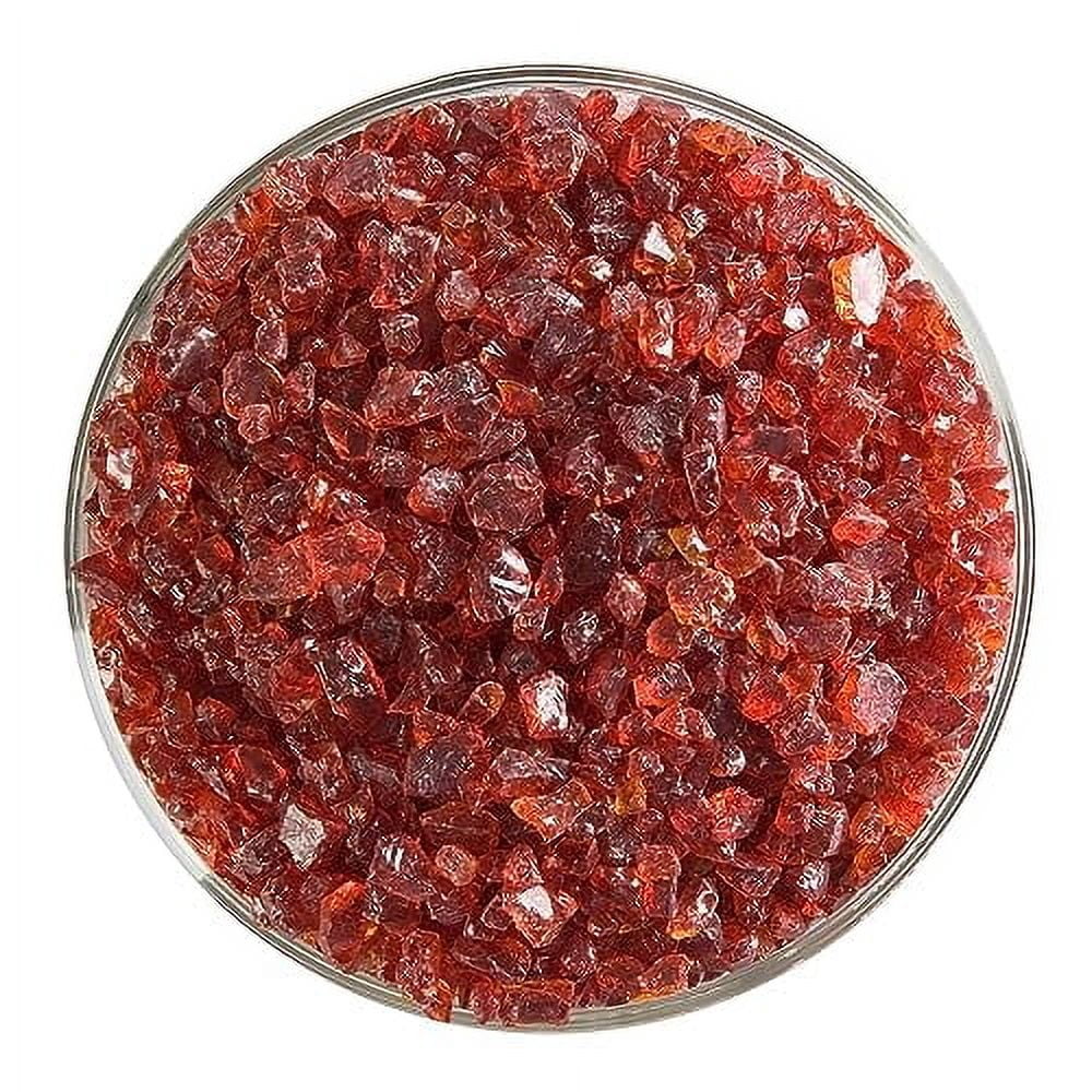 Garnet Red Transparent Glass Frit Coarse Bullseye COE 90 Fusible- 8 ...