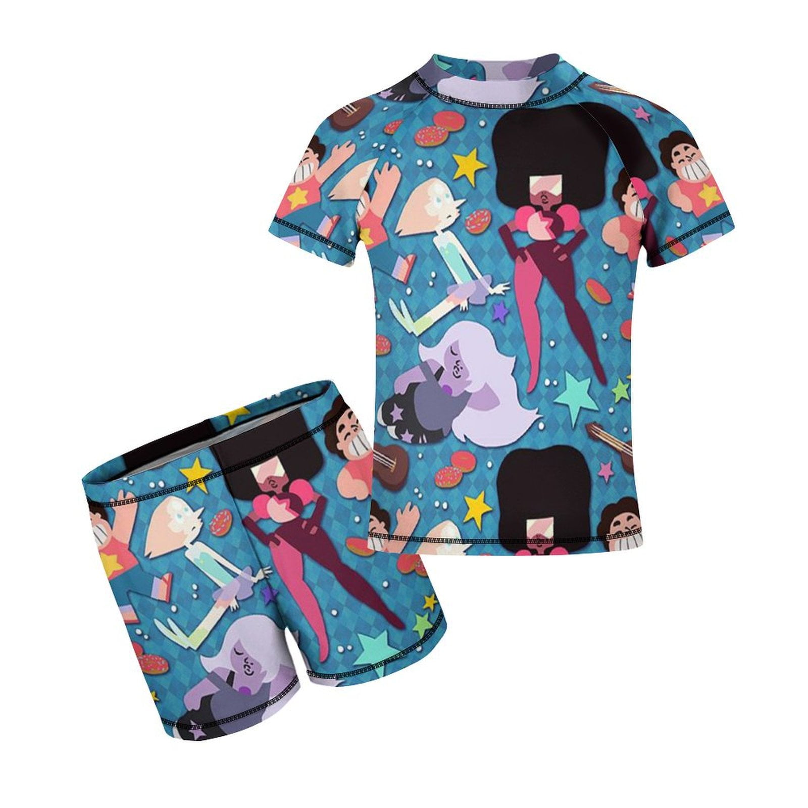 Garnet Ruby Steven Universe Boy's Swimsuit Short Sleeve T Shirt Swim ...