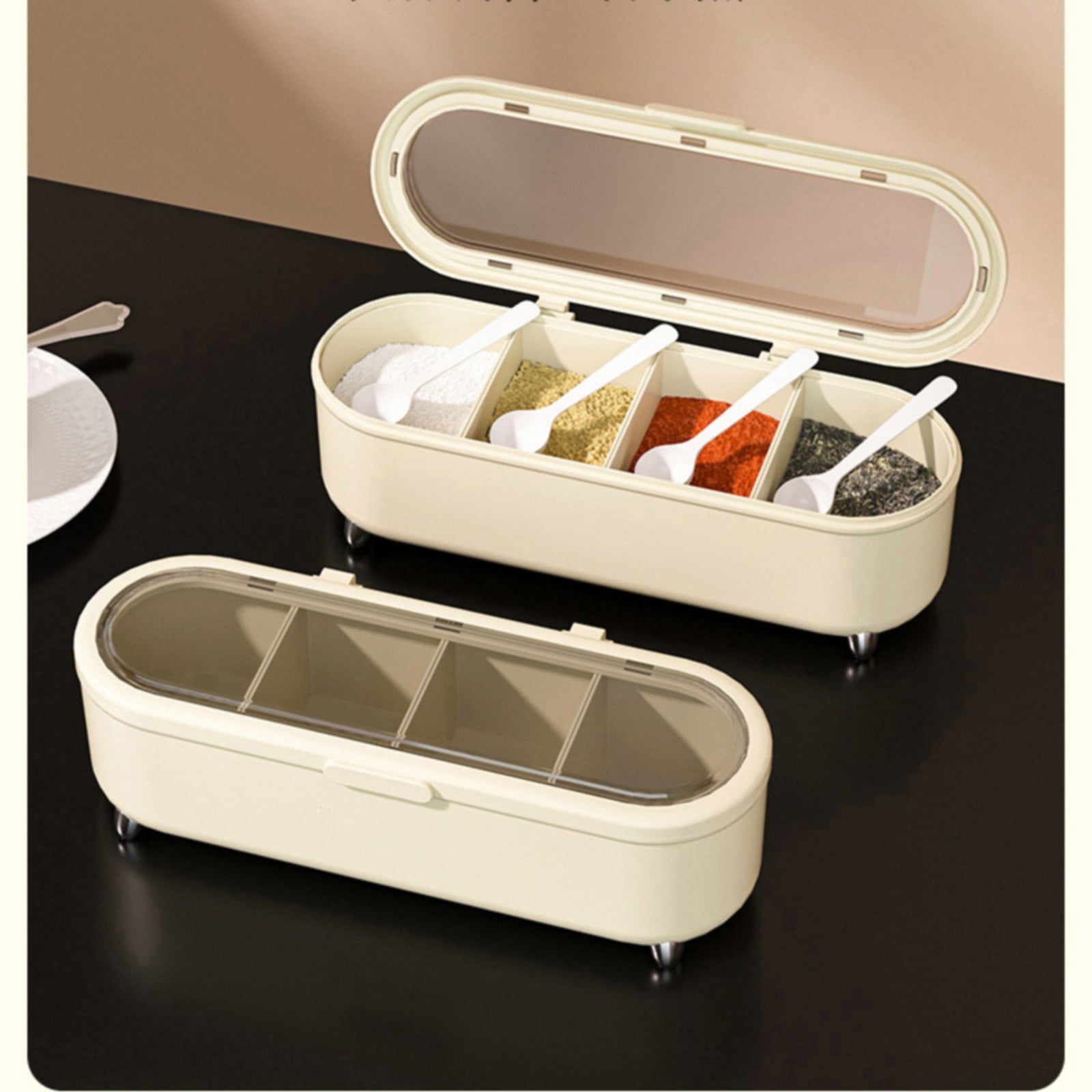 Garnet Seasoning Case Kitchen Seasoning Box Divided Storage Rack ...