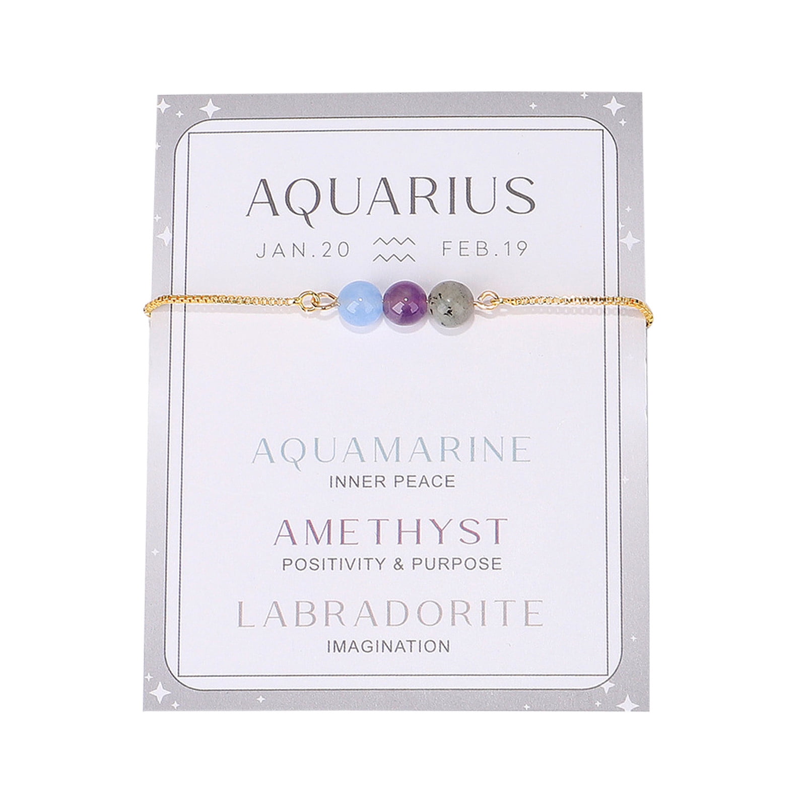 Garnet Stone Beads Zodiac Bracelets for Women Men Birthday Gifts for ...