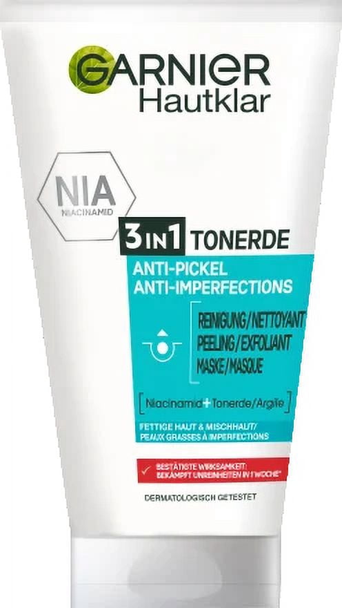 Garnier 3in1 Face Cleansing + Peeling + Mask 150ml/5.07 fl oz - Walmart ...