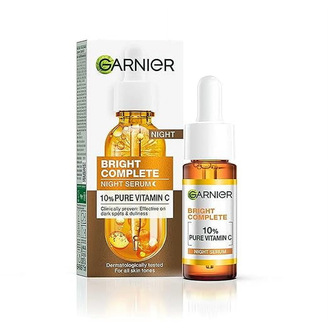 Garnier Bright Complete Night Vitamin C Serum With 10% Pure Vitamin C ...