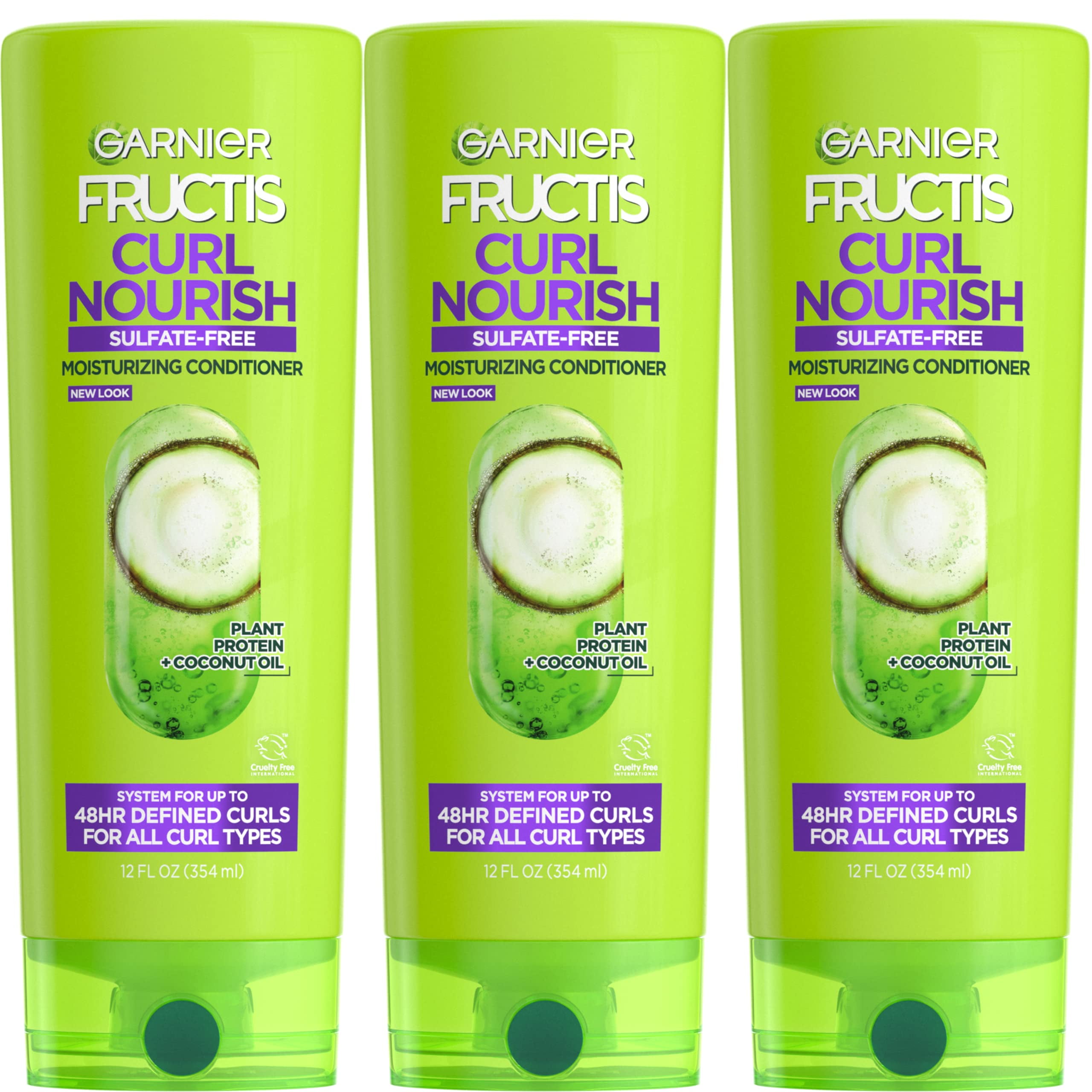 Garnier Fructis Curl Nourish Sulfate Free Moisturizing Conditioner, 12 ...