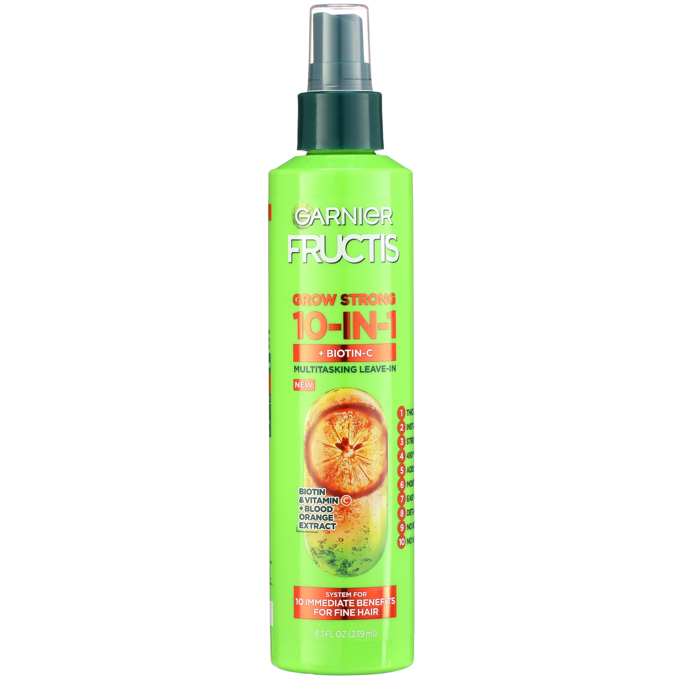 Garnier Fructis Grow Strong 10 in 1 Hairspray with Biotin, 8.1 fl oz ...