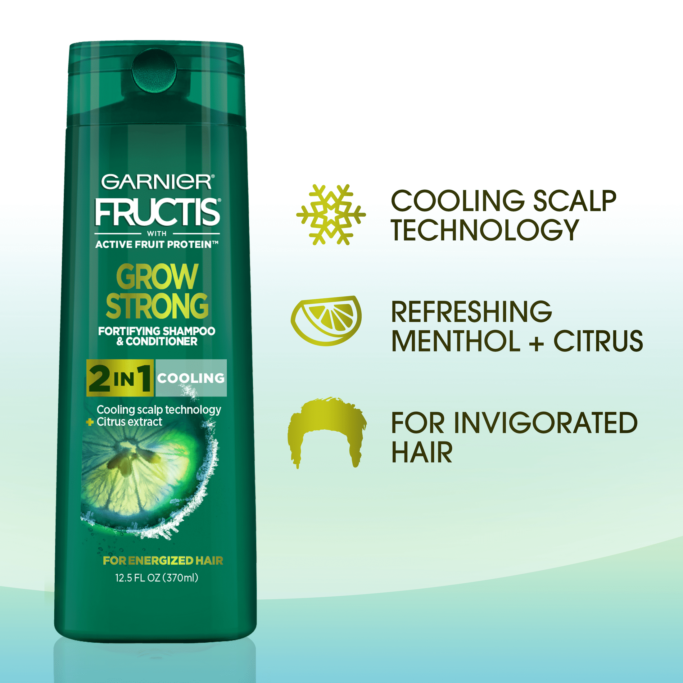 Fructis Grow Strong Fortifying Cooling 2-in-1 Shampoo and Conditioner ...