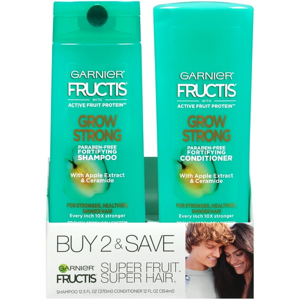 Garnier Fructis Grow Strong Shampoo & Conditioner 2 pack, 2 COUNT ...