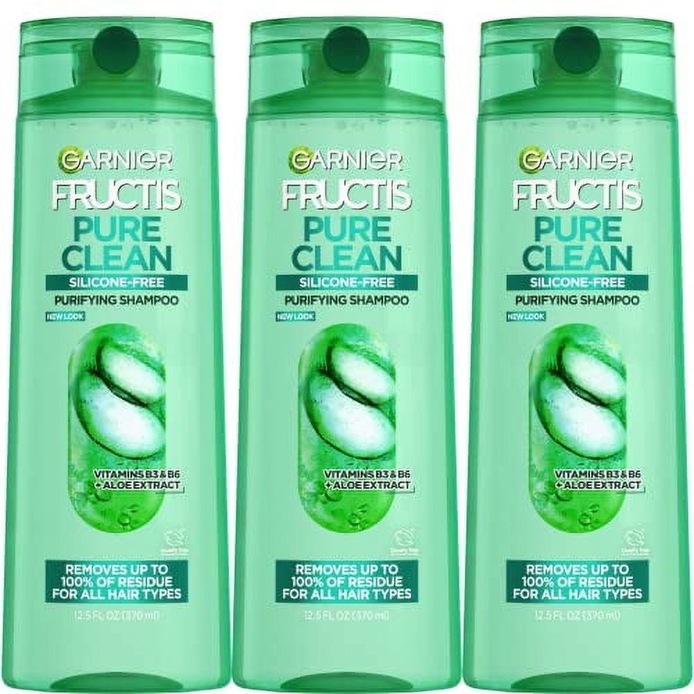 Garnier Fructis Pure Clean Purifying Shampoo, Silicone-Free, 12.5 Fl Oz ...