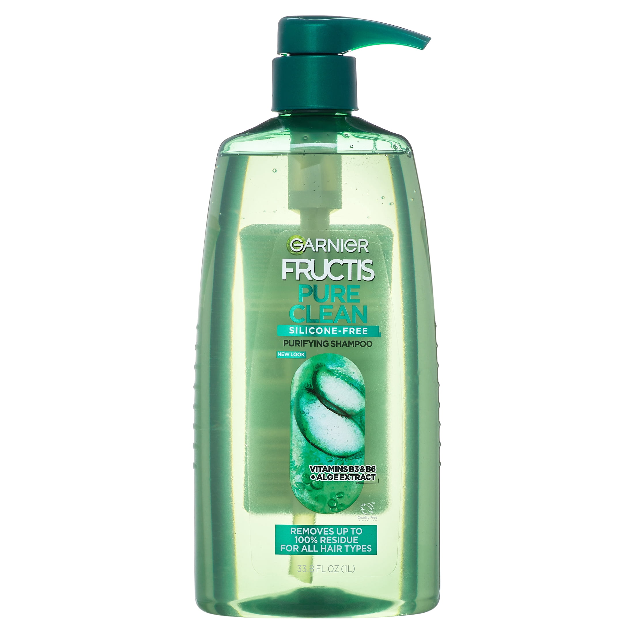 Garnier Fructis Pure Clean Purifying Shampoo, for All Hair Types, 33.8 ...