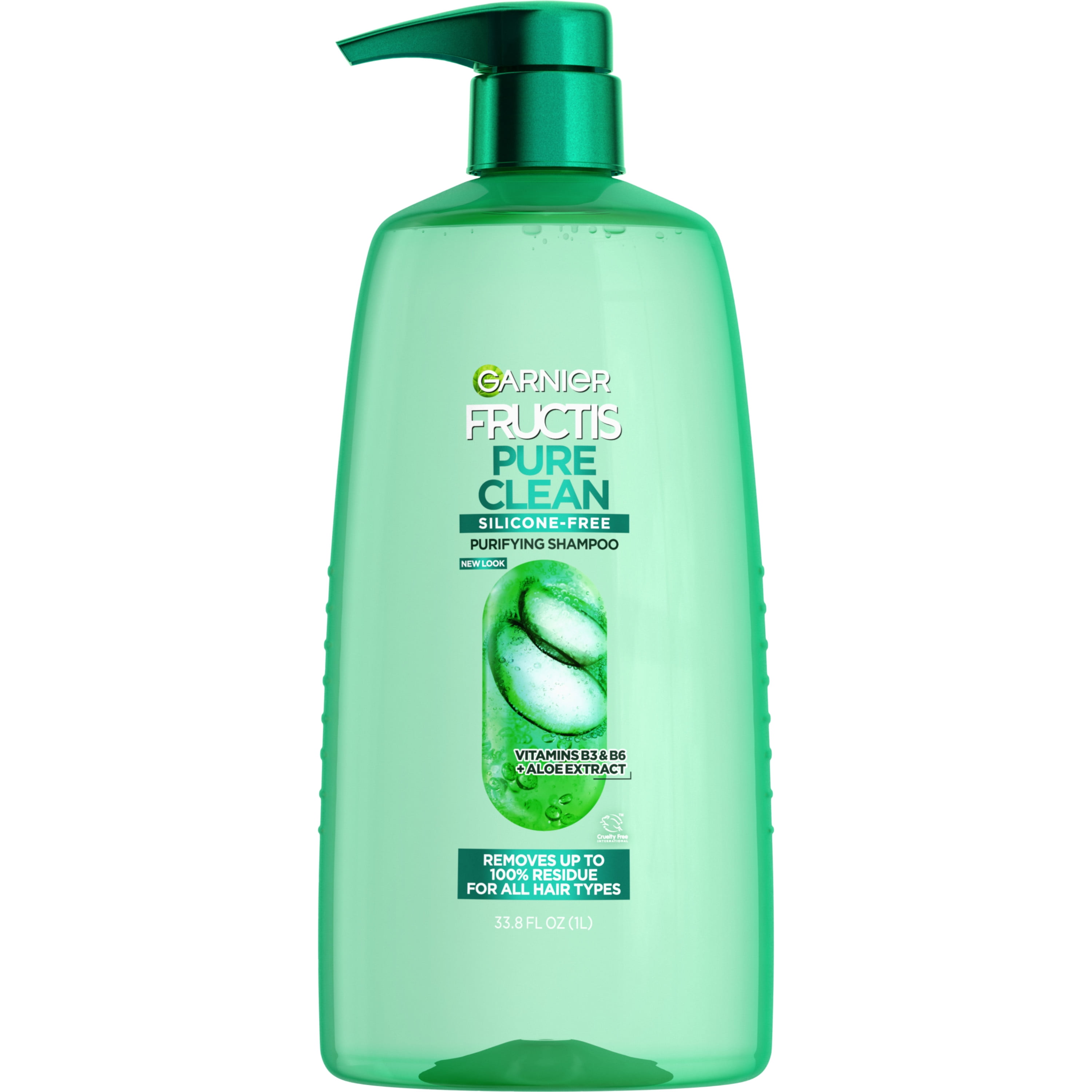 Garnier Fructis Pure Clean Purifying Shampoo for All Hair Types, 33.8 ...