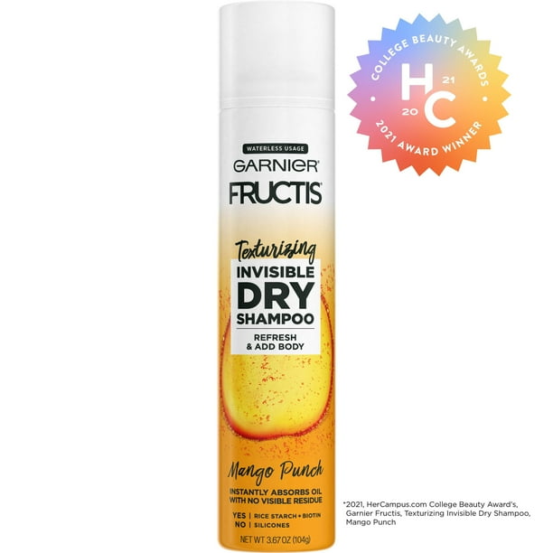 Garnier Fructis Texturizing Dry Shampoo with Rice Starch, Mango Punch, 3.67 oz - Walmart.com